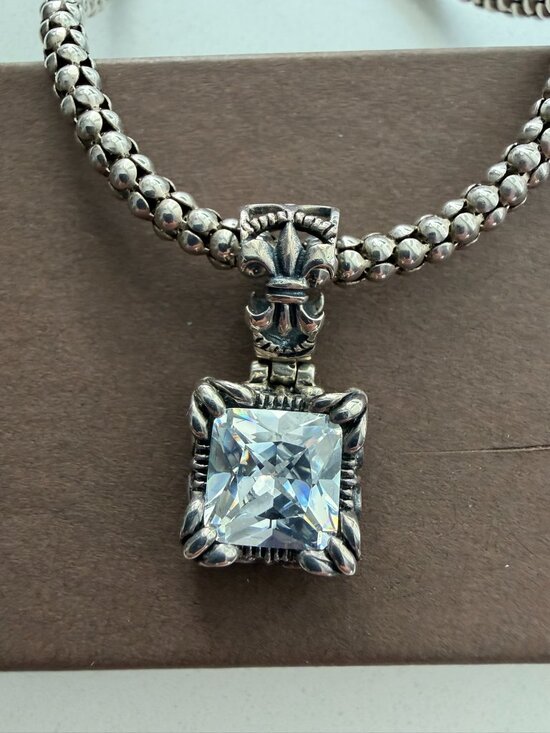 Silpada | Jewelry | Silpada Uptown Cz Fleur De Lis Pendant And Sterling ...